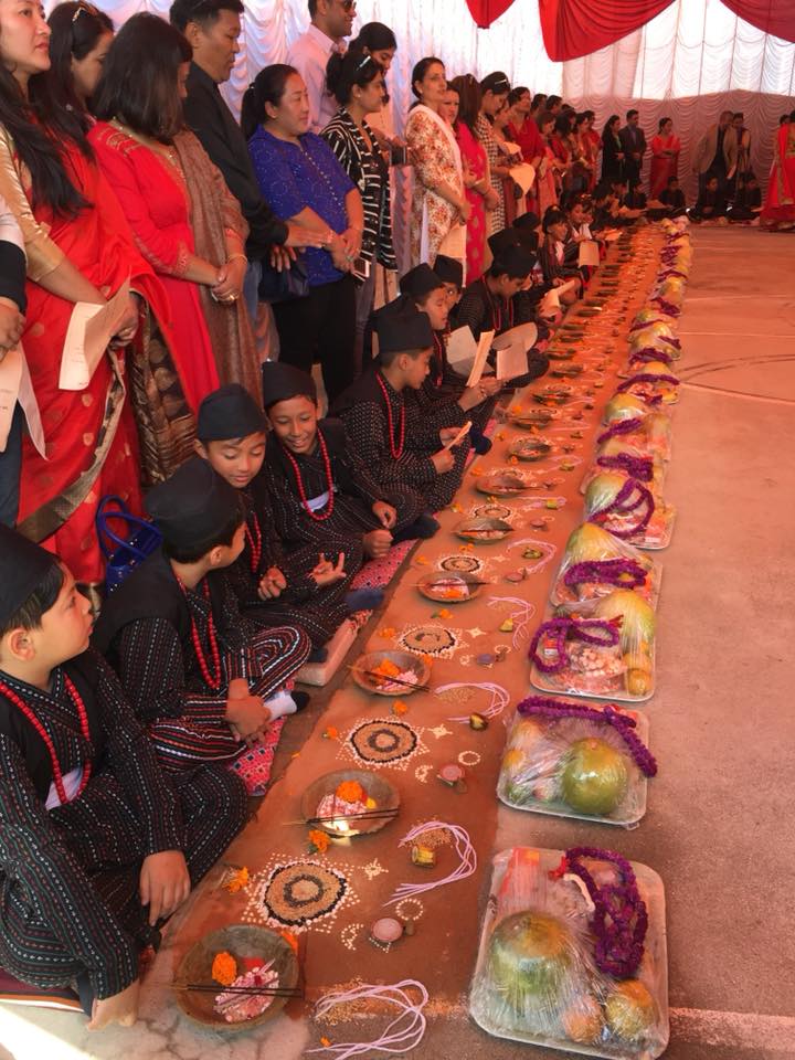 Worshipping Self in Mha Puja in Deepawali (Light Festival, Tihar ...