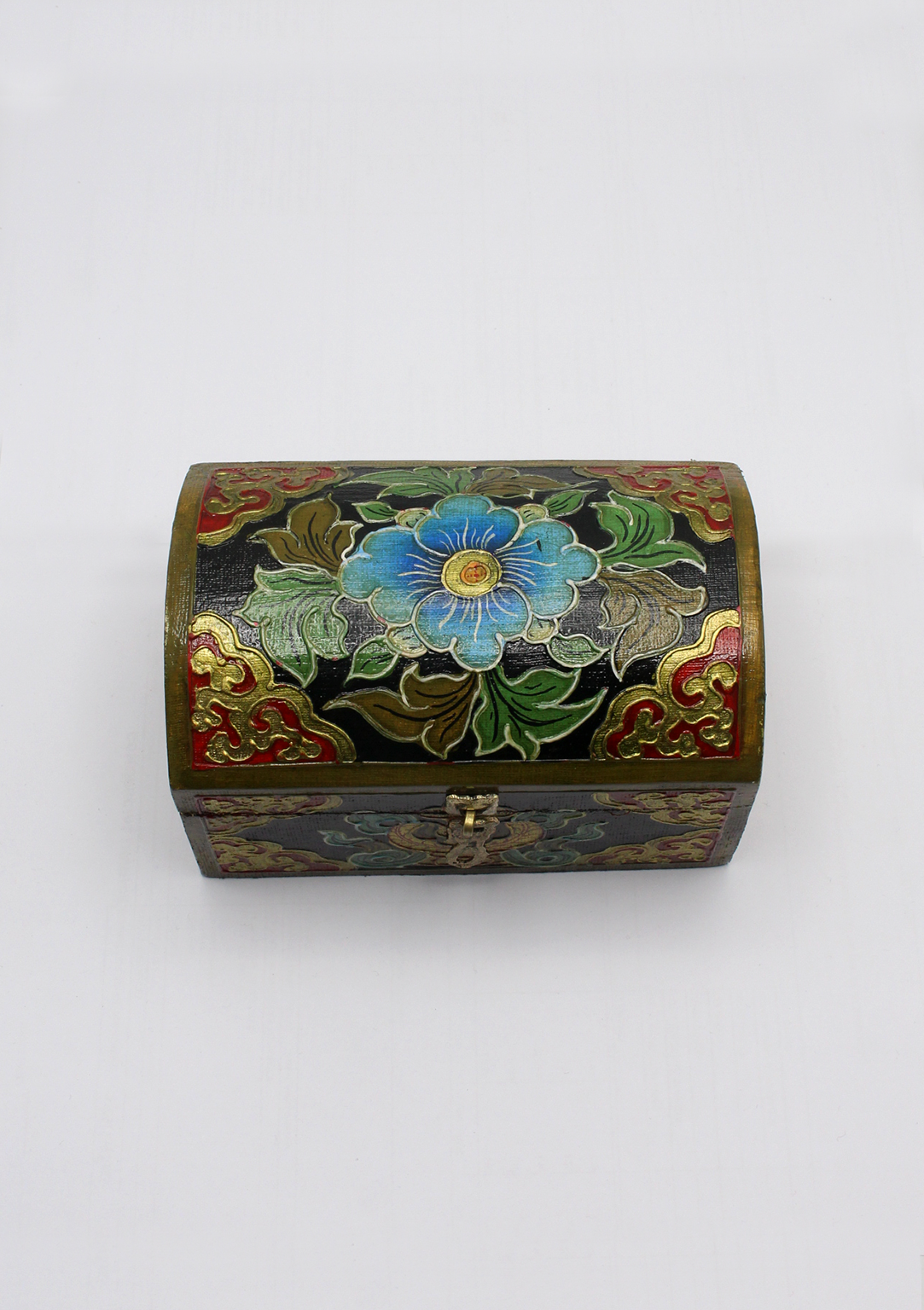 Handpainted Tibetan Wooden Optical Boxes with Flower - Medium ...