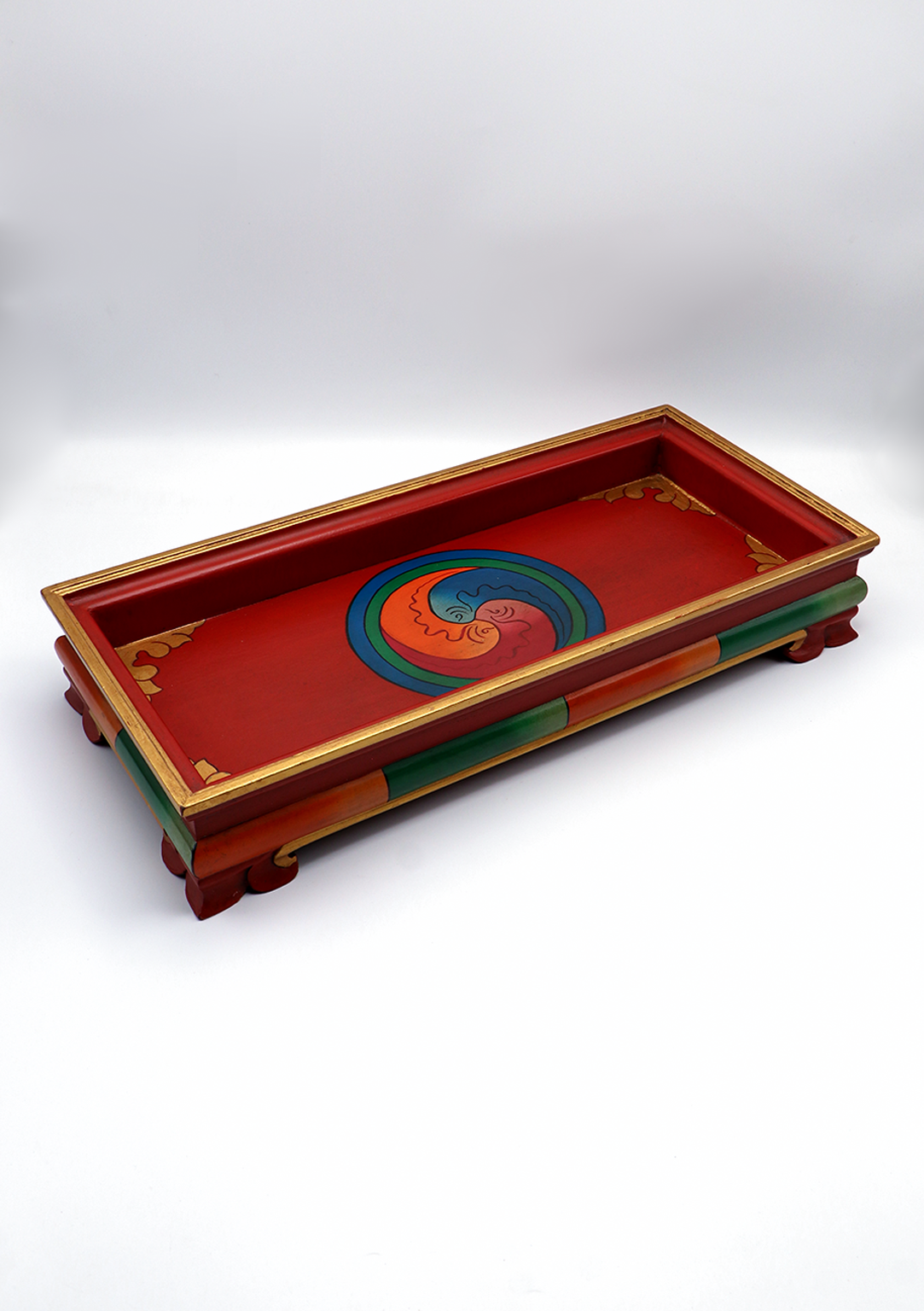 Handcrafted Buddhist Ritual Tibetan Tray 18" — NepaCrafts Product