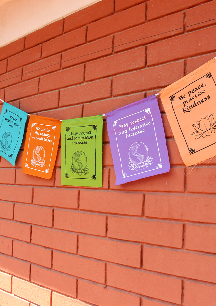 Peace English Prayer Flags of Compassion and Passion — NepaCrafts Product