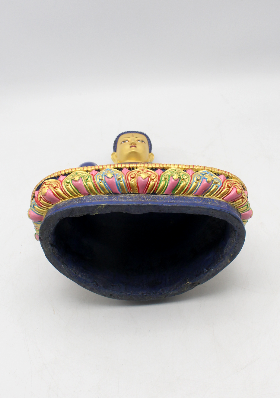 Hand Painted Shakyamuni Buddha Resin Statue — NepaCrafts Product