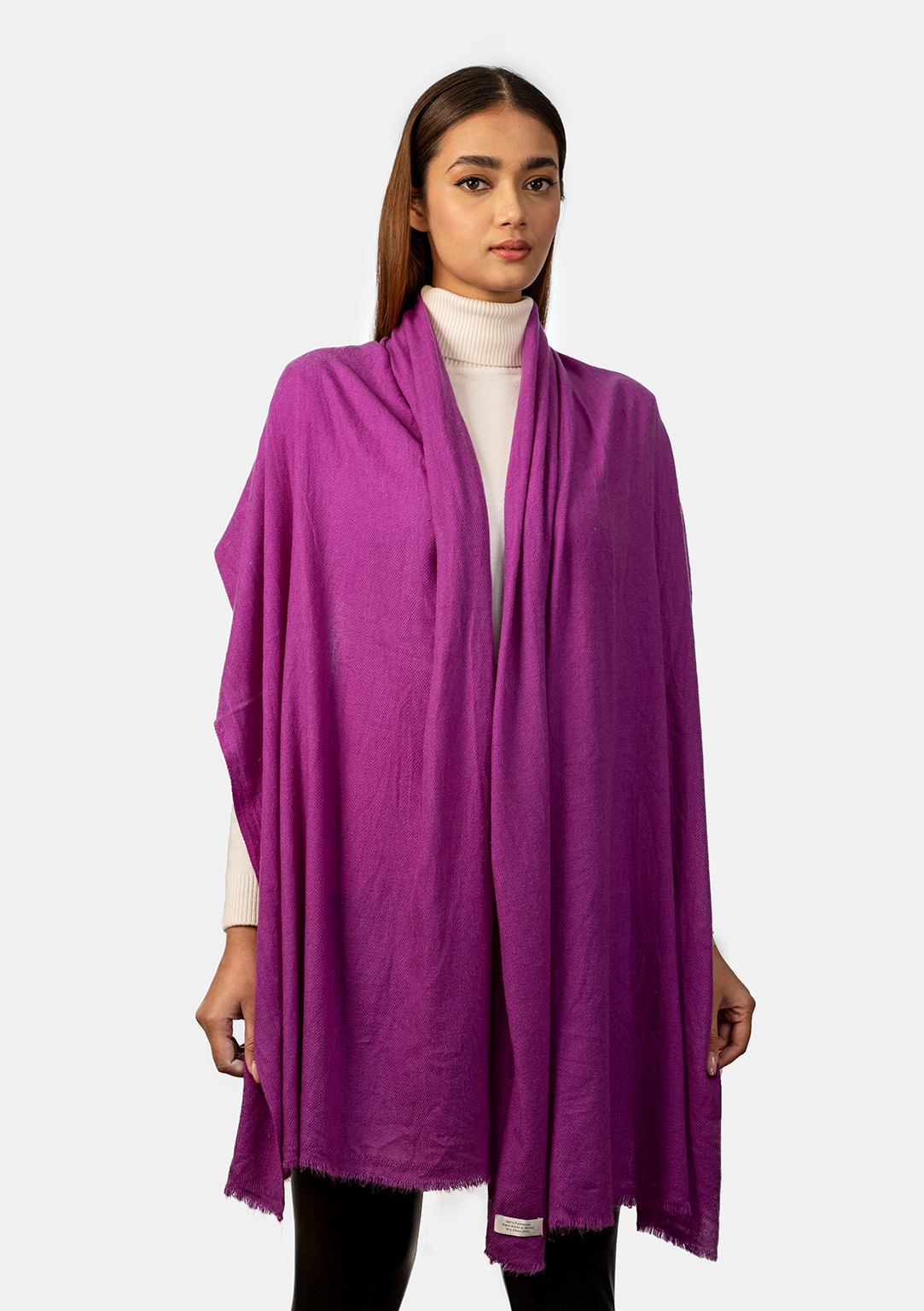 Pure Pashmina light aubergine Purple Shawl — NepaCrafts Product