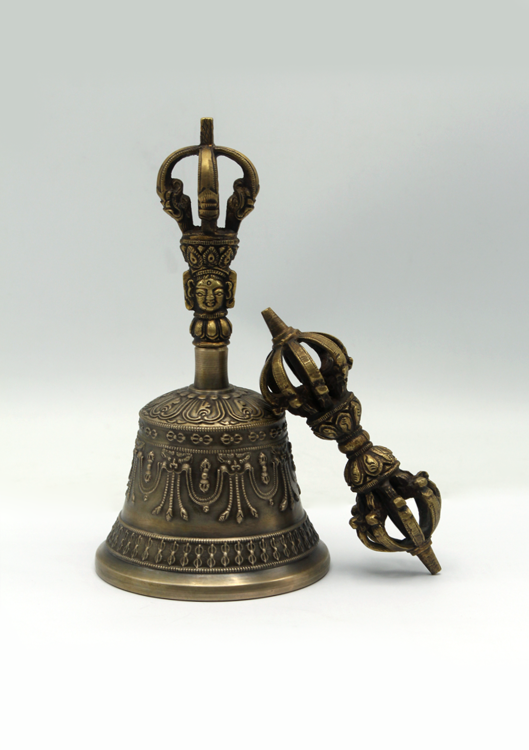 Tibetan High Quality Bell and Dorjee Large Set — NepaCrafts Product
