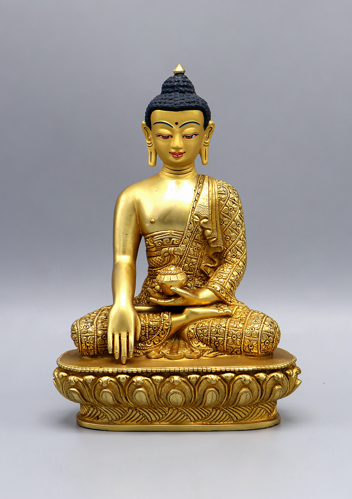 Fully Gold Plated Shakyamuni Buddha Statue 8"H — NepaCrafts Product