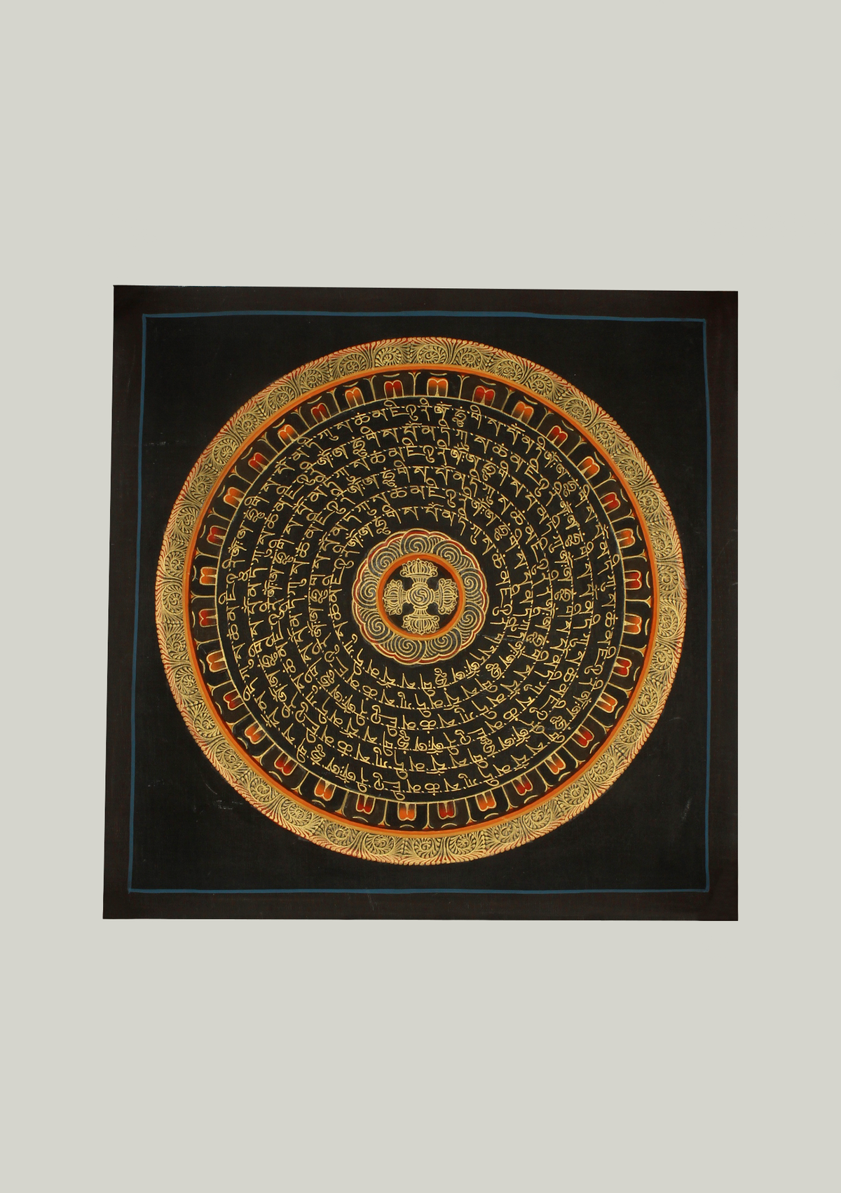 6 Line Mantras Double Dorjee Thangka Painting — NepaCrafts Product