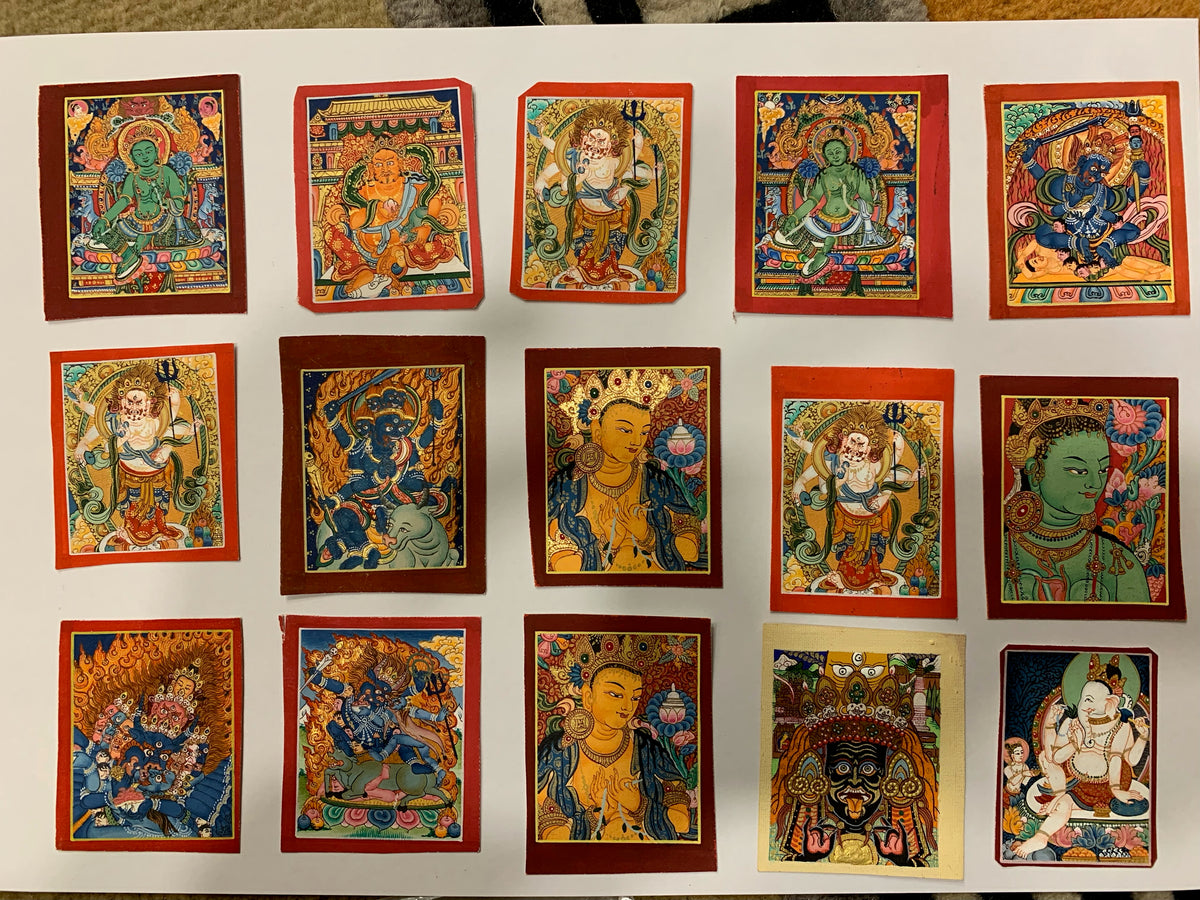 Mini Thangka Custom Listing - Classic Style 4 x 5 cm — NepaCrafts Product