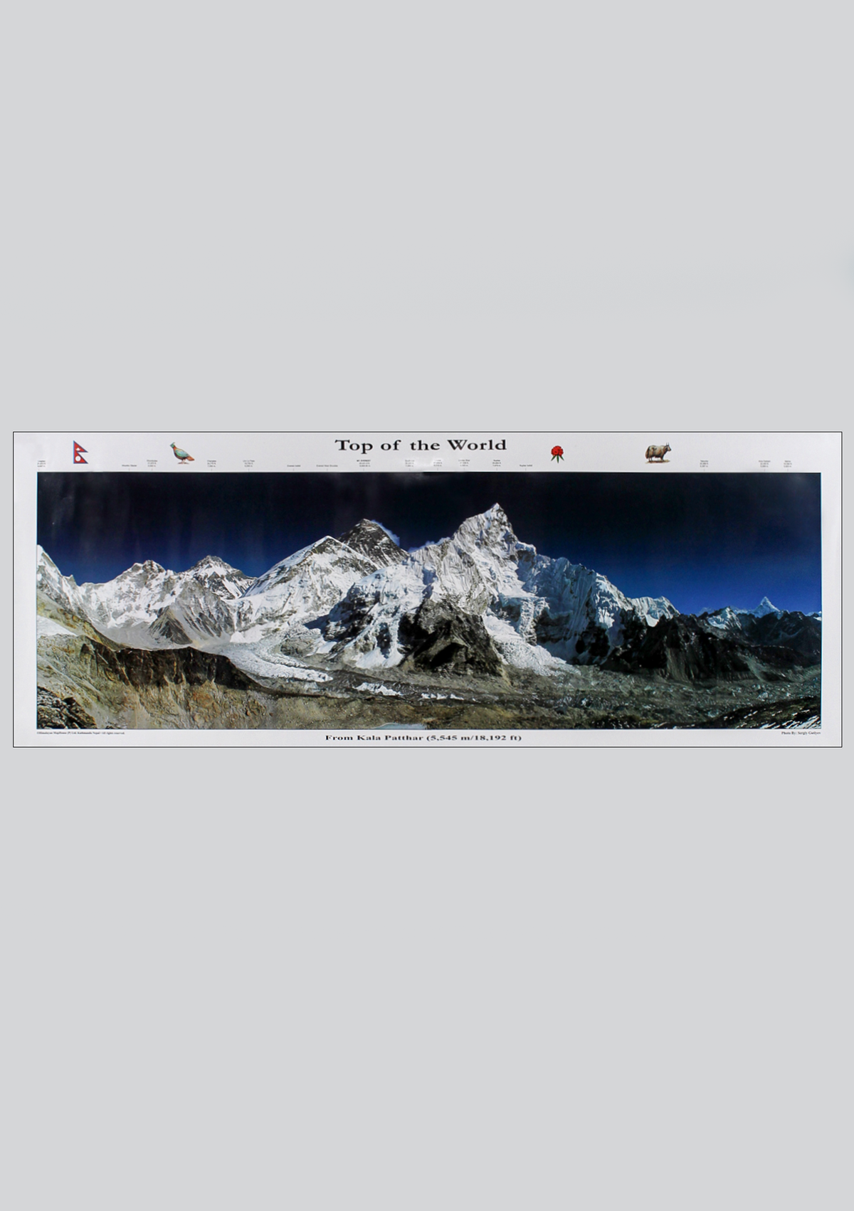 Top of the World View from Kala Patthar Panaromic Poster — NepaCrafts ...