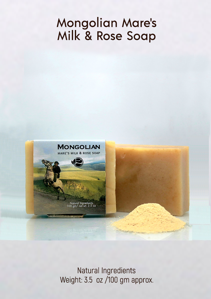 Mongolian Mare's Milk and Rose Herbal Soap — NepaCrafts Product