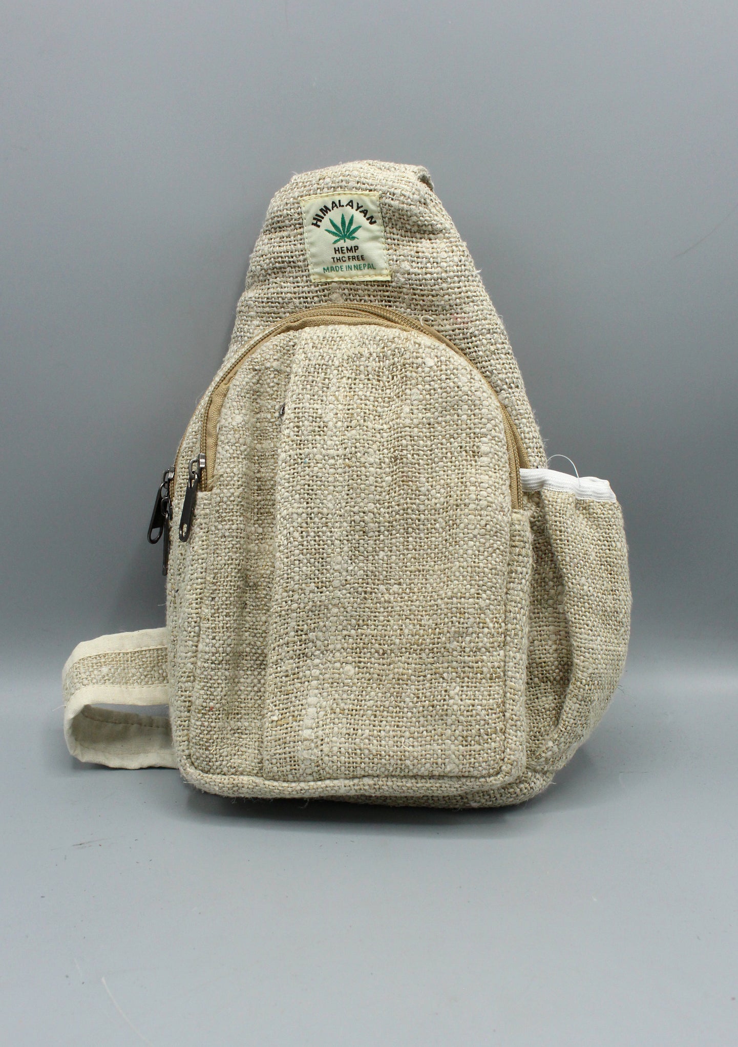 Hemp and Cotton Mix Mono Colored Cross Body Sling Bag — NepaCrafts Product