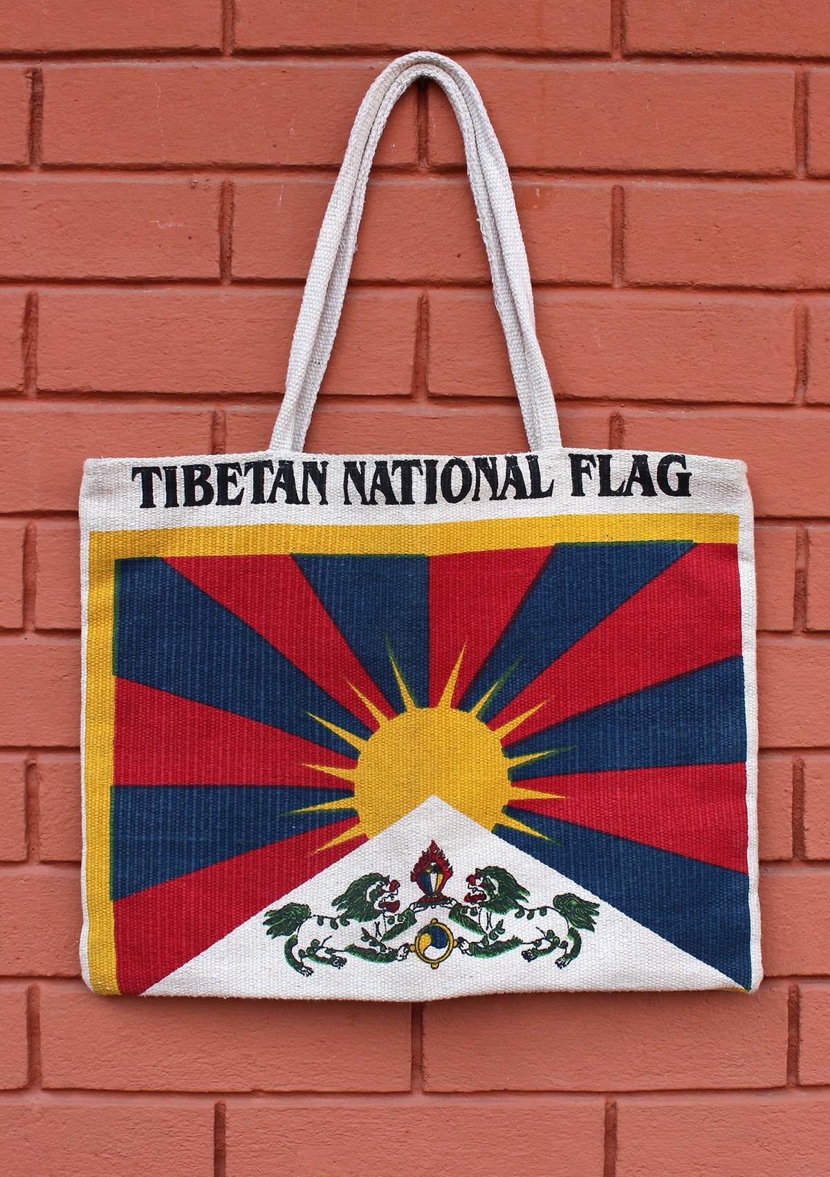 Jute Tibet Flag Bag — NepaCrafts Product