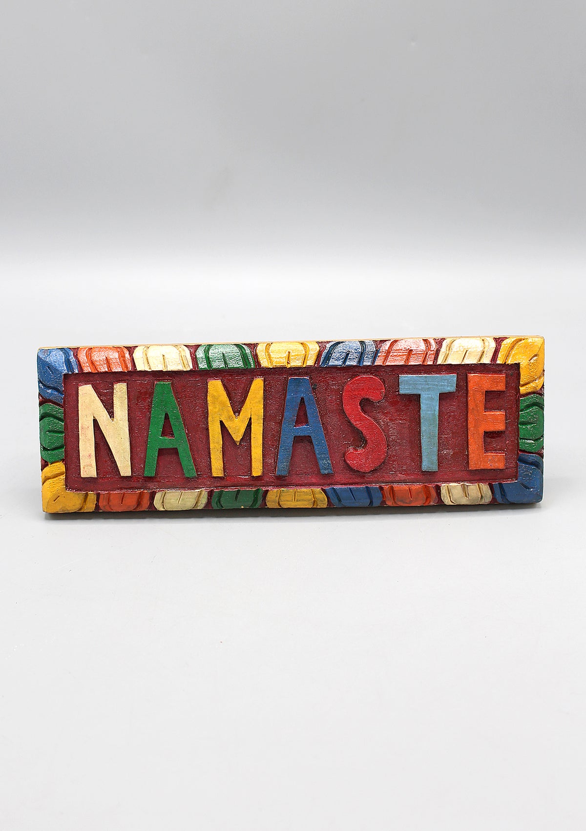 Namaste Carved Wooden Door Hanging Plaque — NepaCrafts Product