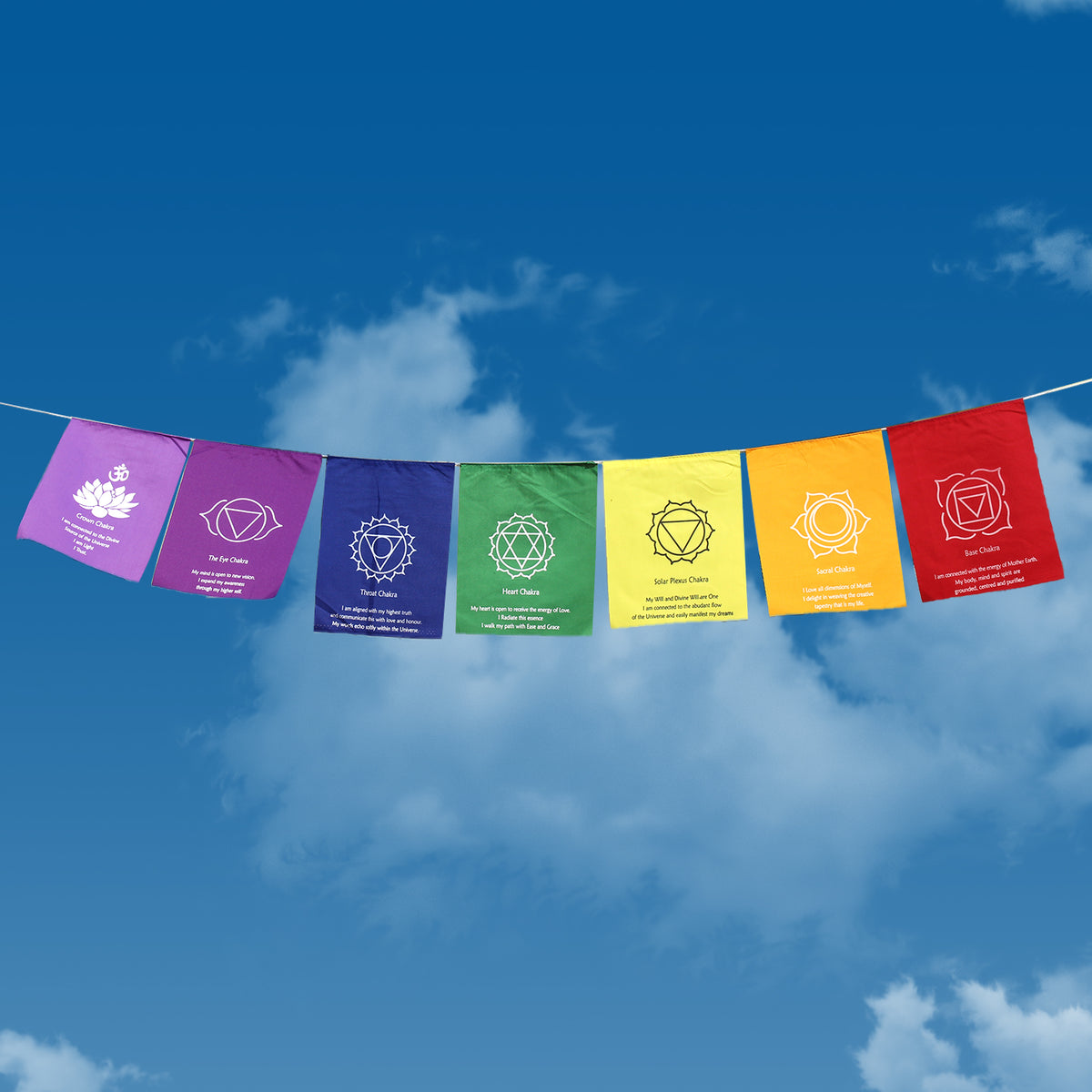 Seven Chakra Healing Prayer Flags — NepaCrafts Product