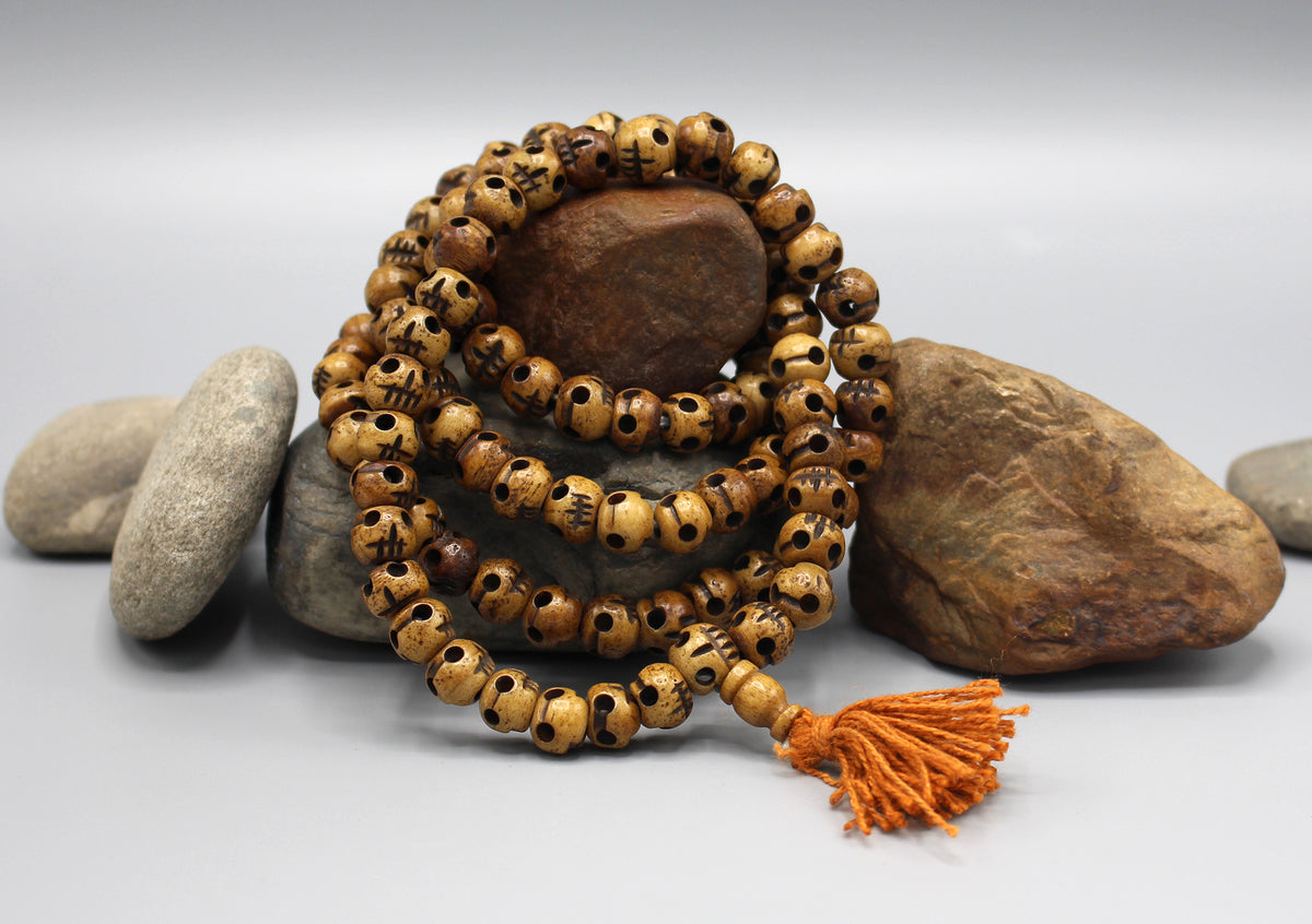 Bone Skull Tibetan Prayer Mala — NepaCrafts Product