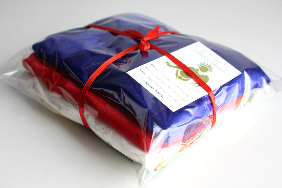 Silk Khata Offering Scarf Tibetan Buddhist Five Colors — NepaCrafts Product