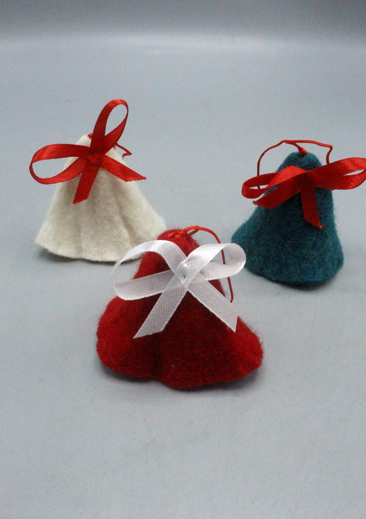 Christmas Bells Felt Hanging Ornaments - Set of Three — NepaCrafts Product