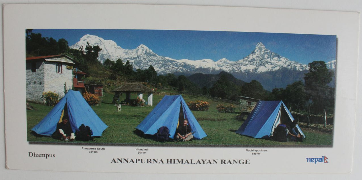 Majestic Annapurna Range from Dhampus Panoramic Postcard — NepaCrafts ...