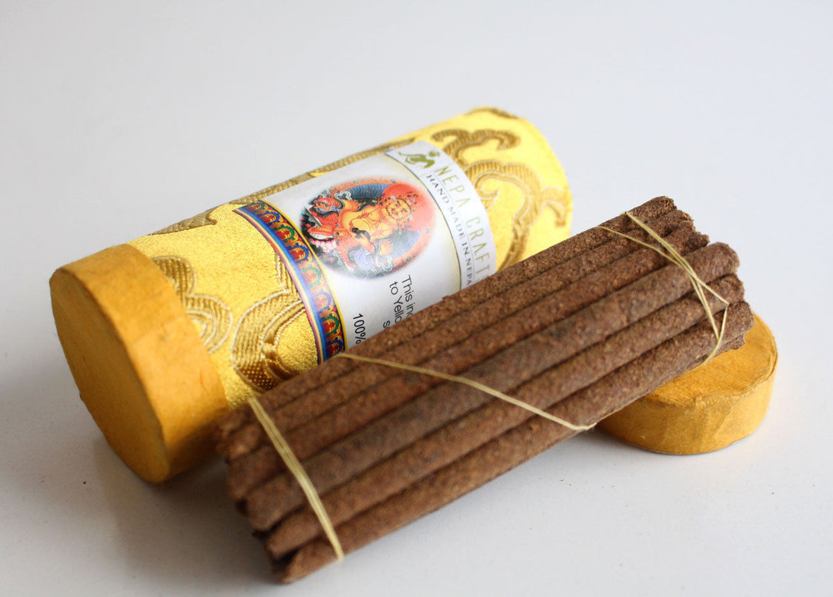 Tibetan Yellow Zambala Mini Tube Incense — NepaCrafts Product