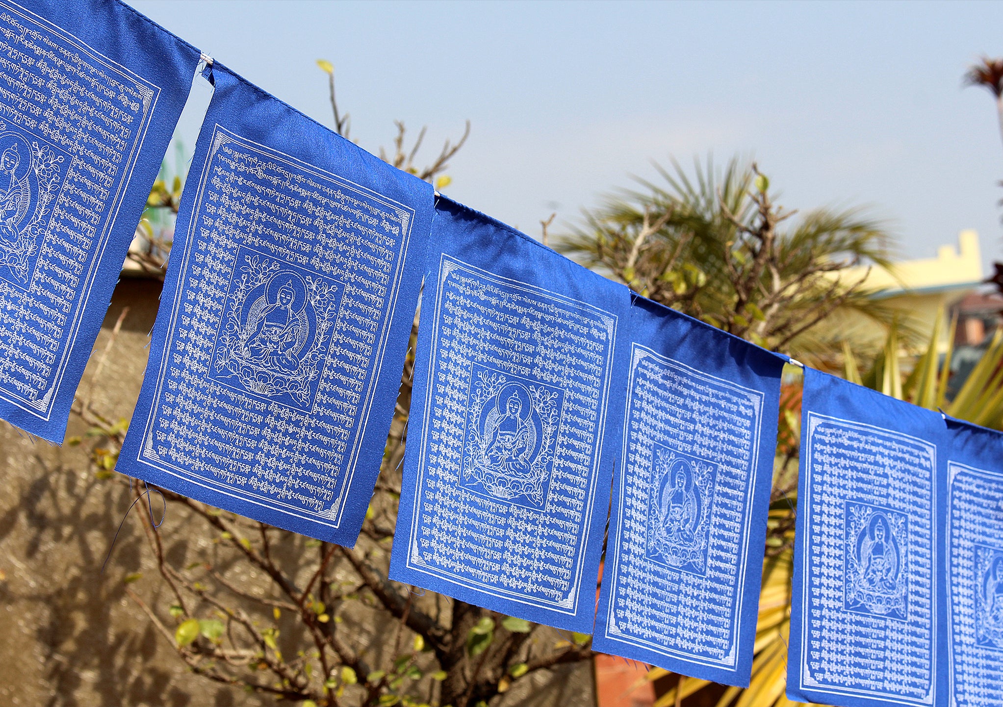 Medicine Buddha Tibetan Healing Prayer Flags — NepaCrafts Product