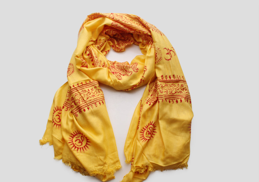 Cotton Yoga Meditation Shawl/Scarf Printed with Deities — NepaCrafts ...