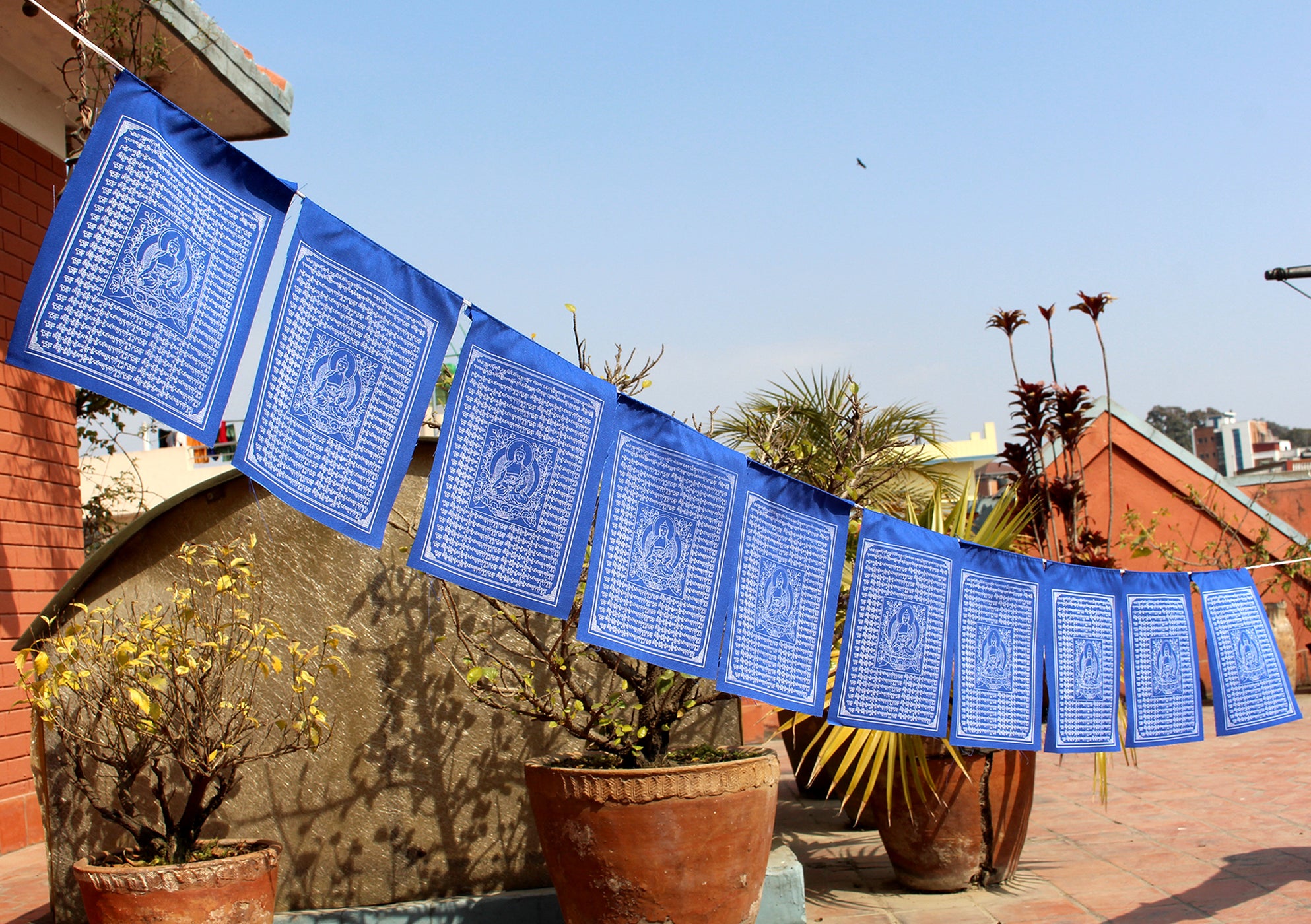 Medicine Buddha Tibetan Healing Prayer Flags — NepaCrafts Product